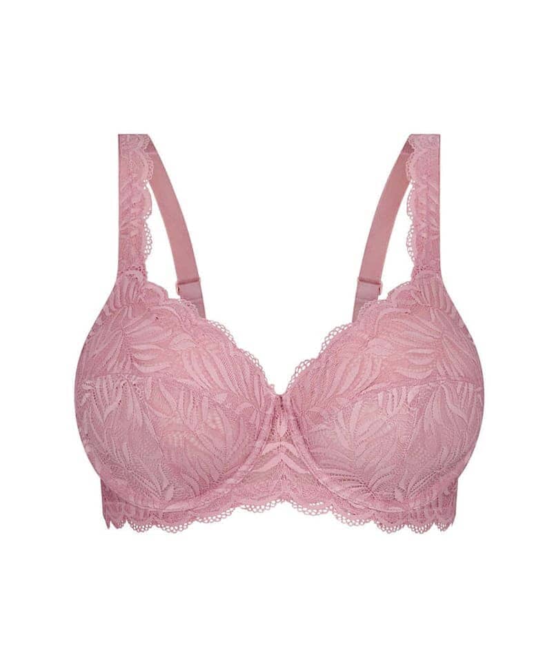 Triumph Essential Lace Balconette Bra - Sunrose Pink - Curvy Bras