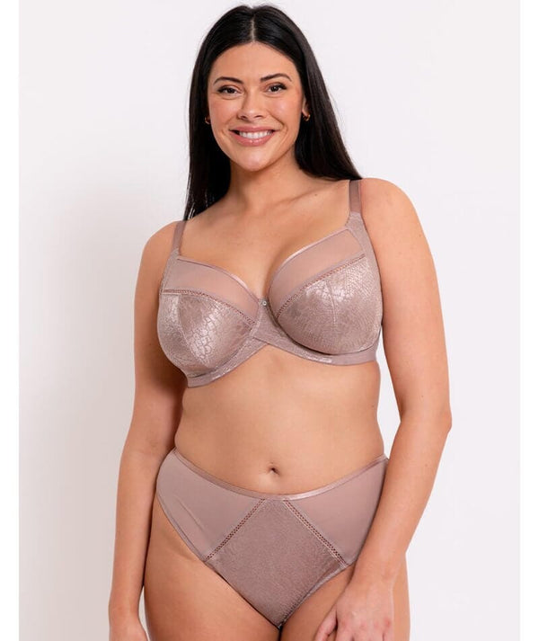 Curvy Kate Amaze High Waist Brazilian Brief - Mink - Curvy Bras