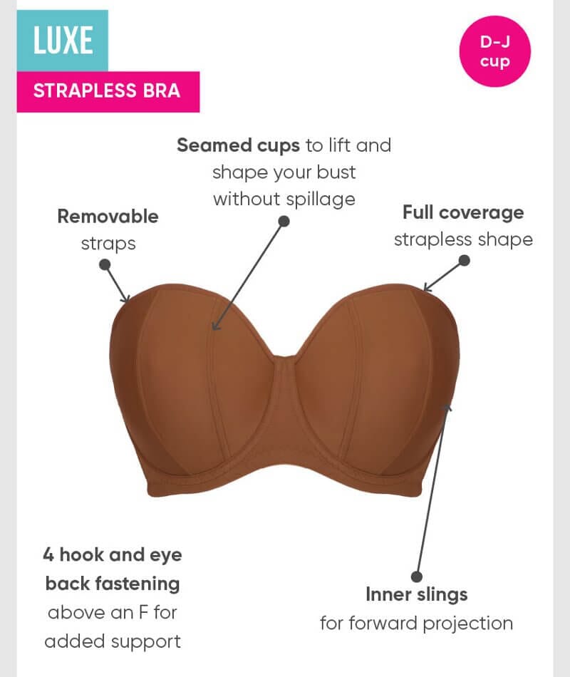 Curvy Kate Luxe Strapless Bra - Caramel - Curvy Bras
