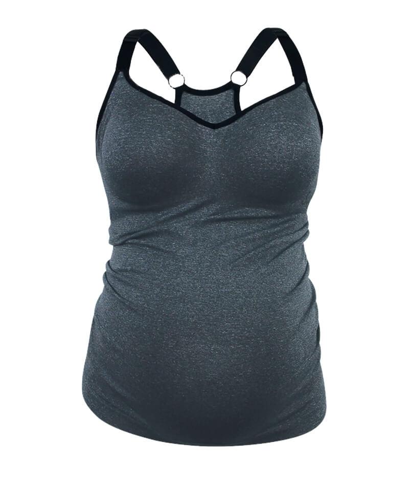 Sugar Candy Fuller Bust Seamless F-HH Cup Lounge Tank - Charcoal ...