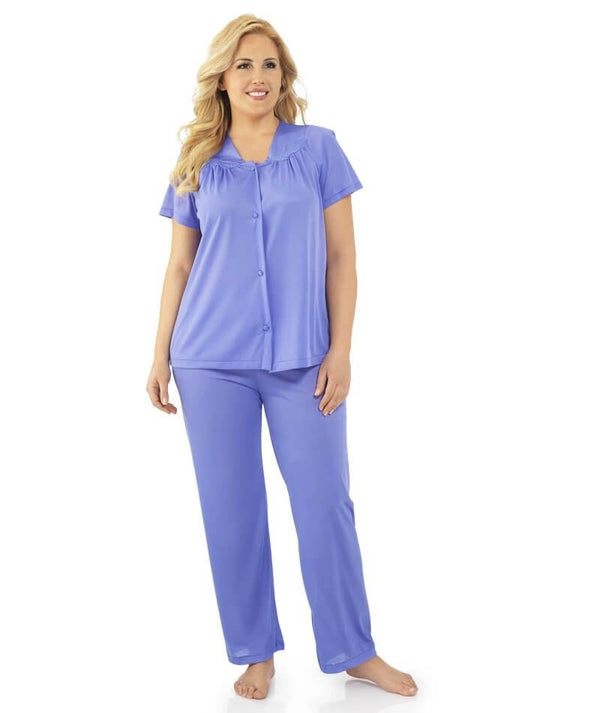 Exquisite Form Short Sleeve Pajamas Plus - Victory Violet - Curvy Bras