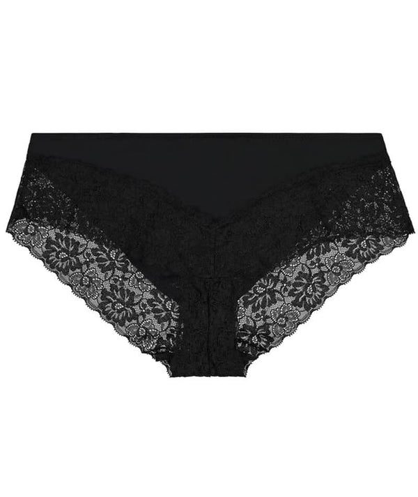 Bendon Everyday Lace Trim Brazilian Brief - Black - Curvy Bras