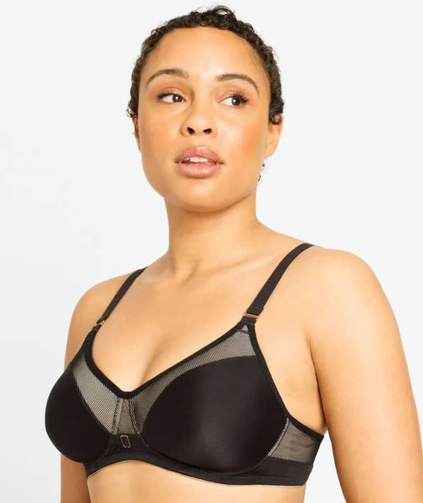 Berlei Post Surgery Mesh Wire free Bra Black Curvy Bras