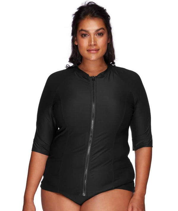 Artesands Sunsafe Short Sleeve Top - Black - Curvy Bras