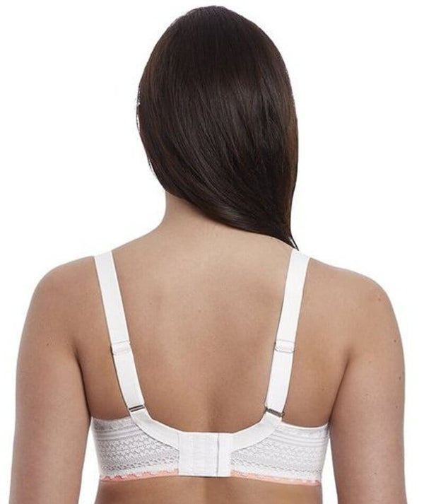 Freya Daisy Lace Underwire Balcony K Cup Bra - White - Curvy Bras