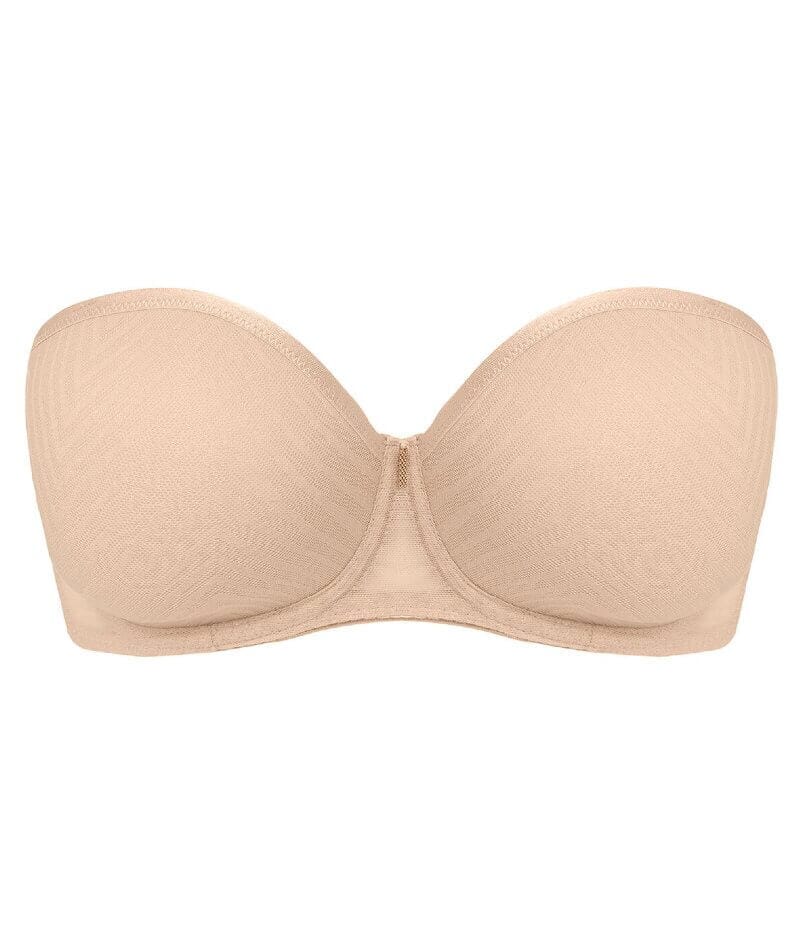 Freya Tailored Underwire Moulded Strapless Bra - Natural Beige - Curvy Bras