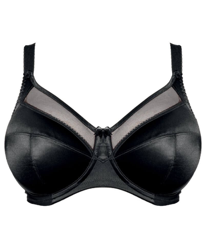 Goddess Keira Underwired Banded Bra - Black - Curvy Bras