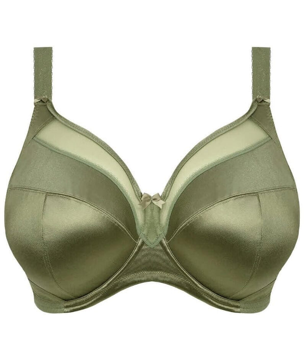 Goddess Keira Underwired Banded Bra - Olive - Curvy Bras