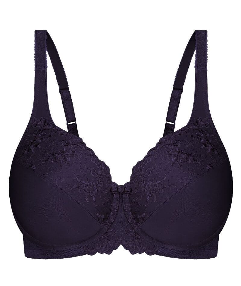 Triumph Embroidered Minimiser Bra 2 Pack Blueberry Stardust Curvy Bras