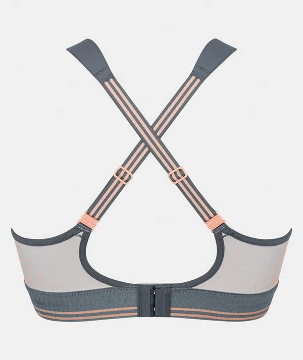 Triumph Triaction Control Lite Minimiser Sports Bra - Grey - Curvy Bras